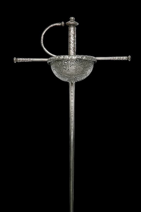 Bonhams : A Brescian Cup-Hilt Rapier With Hilt Entirely Of Steel