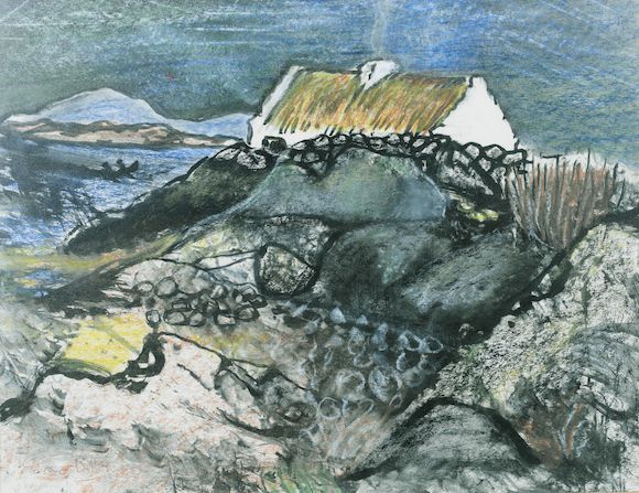 Bonhams : Gerard Dillon (Irish, 1916-1971) Inishlacken 30 x 39 cm. (11 ...