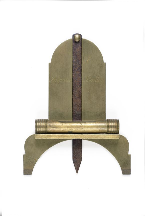 Bonhams : A Dudley Adams brass gunner's perpendicular, English, early ...