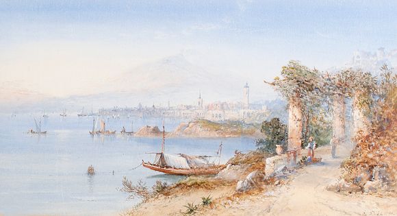 Bonhams : Edwin St. John (British, 1878-1961) 'The Bay of Naples'; and ...