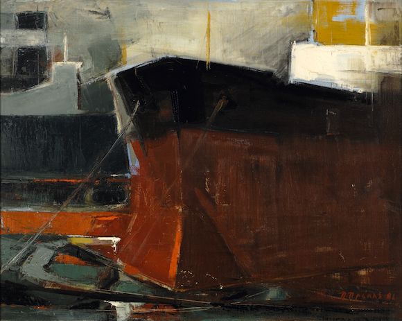 Bonhams : Paris Prekas (Greek, 1926-1999) Tankers 55 x 70 cm.