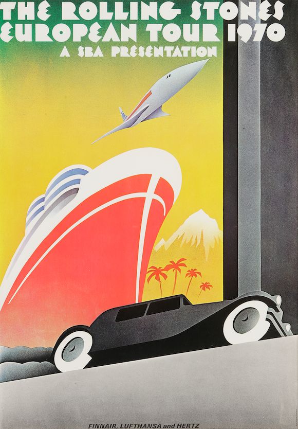 Bonhams : A Rolling Stones European Tour poster, 1970 Designed by John ...