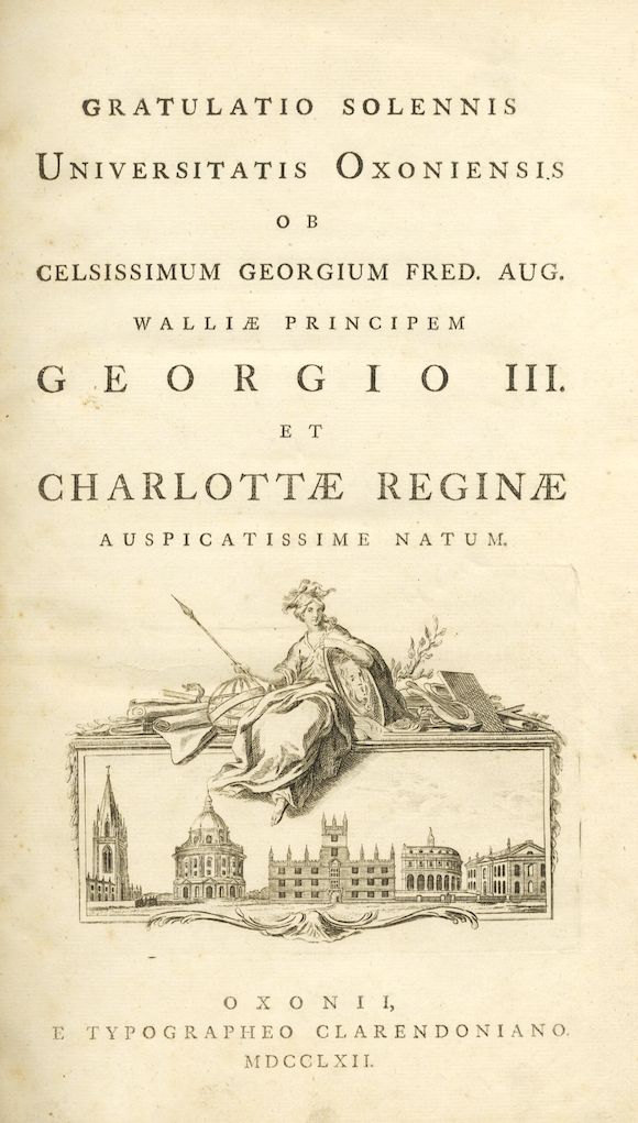 Bonhams : OXFORD UNIVERSITY Gratulatio solennis Universitatis ...