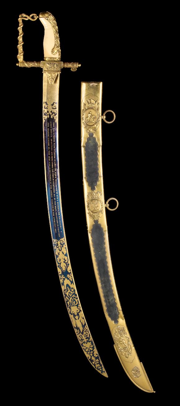 Bonhams : A Fine Lloyd's Patriotic Fund Sword And Belt Of £50 Value To ...