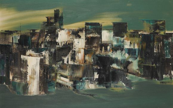 Bonhams : Kit Barker (British, 1916-1988) 'Walled City'