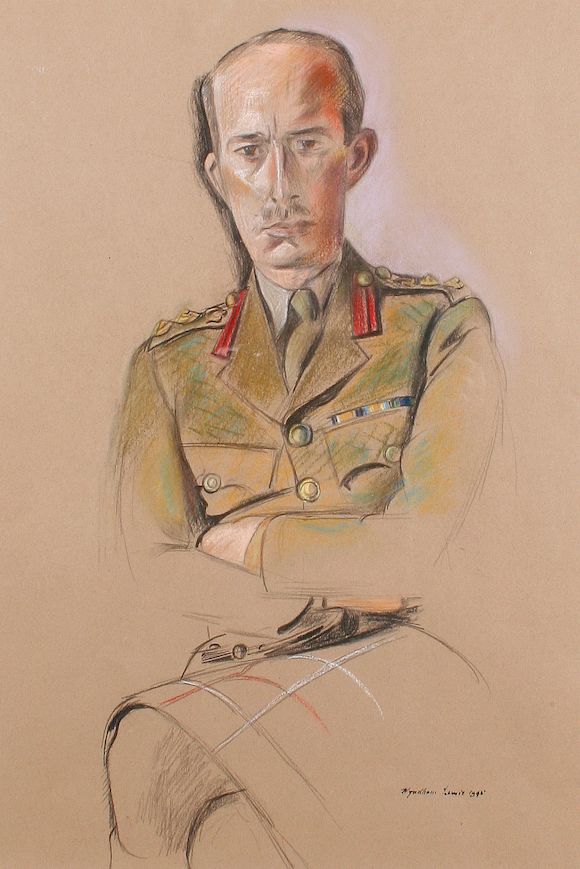 Bonhams : Wyndham Lewis (British, 1882-1957) Portrait of a Staff ...