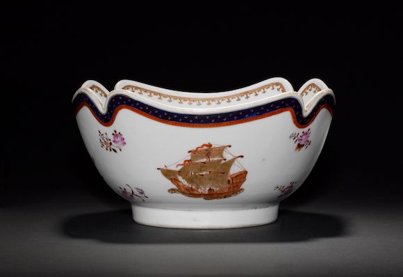 Bonhams : A famille rose monteith, or quatrefoil bowl