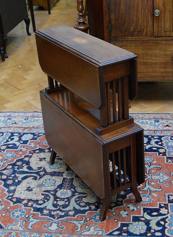 Bonhams : An Edwardian mahogany and satinwood-inlaid two-tier ...