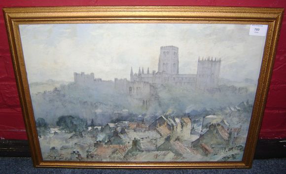 Bonhams : Thomas Swift Hutton (British, 1875-1935) Rooftops, Durham,