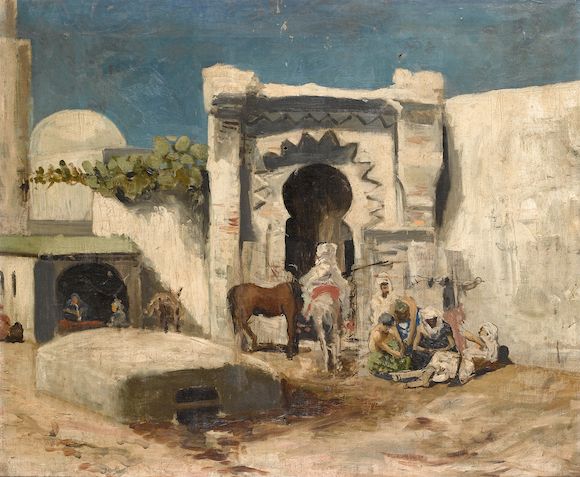 Bonhams : José Villegas y Cordero (Spanish, 1848-1921) A square in Tangiers
