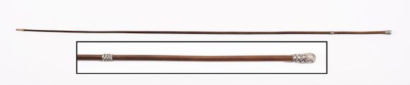 Bonhams : A late Victorian silver knotted wire mounted walking cane of ...