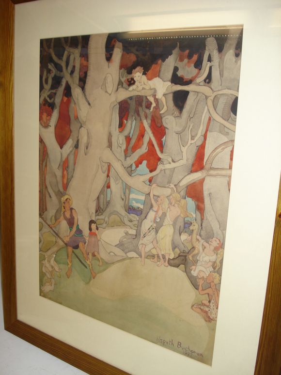 Bonhams : Elspeth Buchanan A watercolour study for a book illustration ...