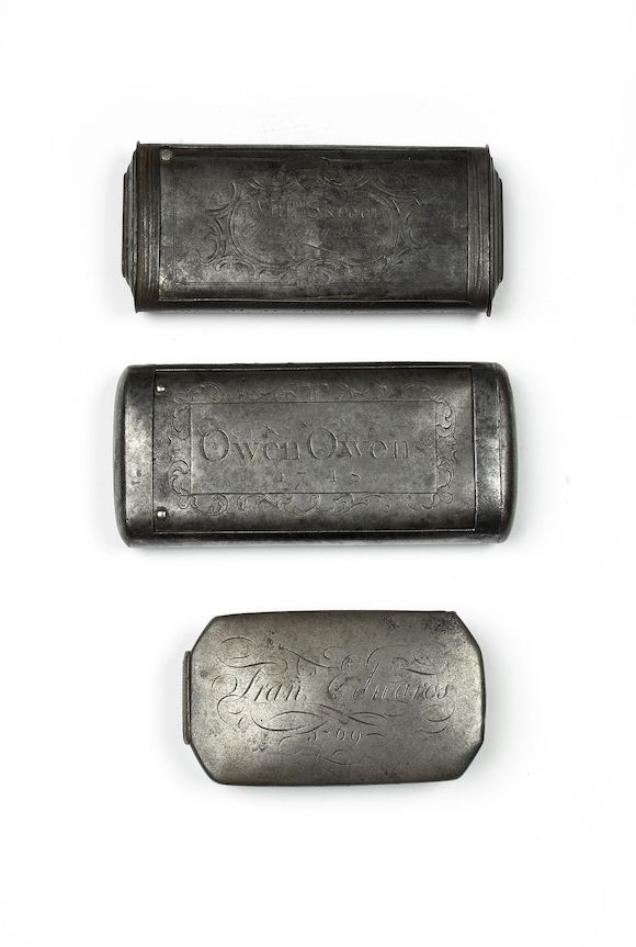 Bonhams : A mid 18th century steel boot powderer