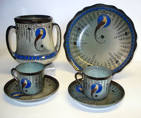 Bonhams : Titanian Wares A rare collection of Doulton 'Titanian' bird ...