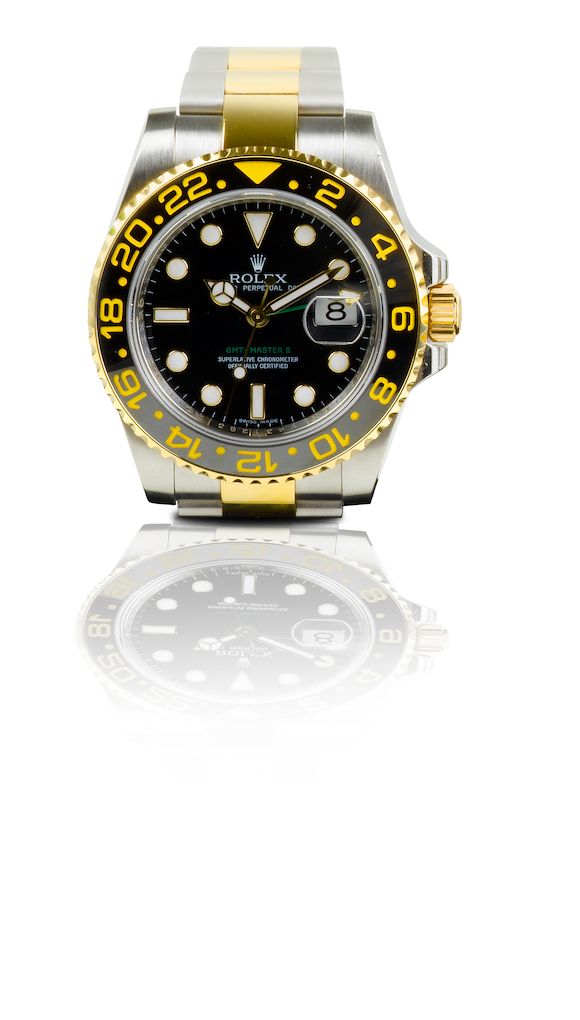 Bonhams : Rolex. A fine 18ct gold and stainless steel automatic two ...