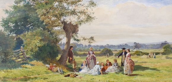 Bonhams : John Absolon (British, 1815-1895) A summer picnic
