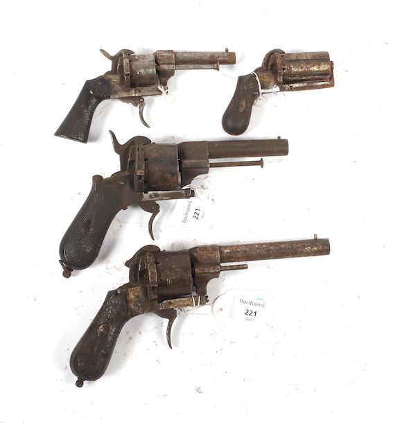 Bonhams : A Six-Shot Pinfire Revolver