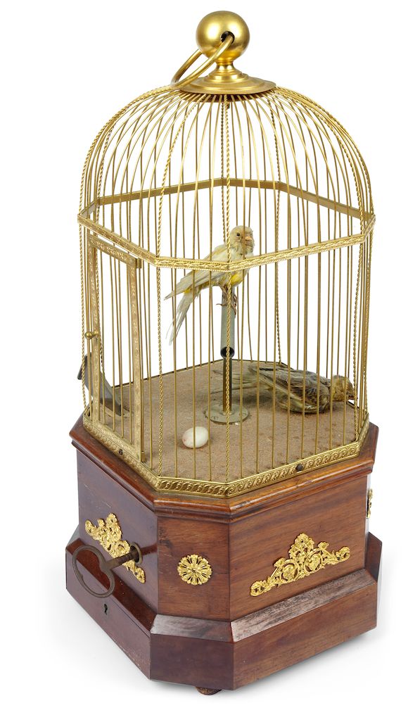 Bonhams : A French mahogany and gilt metal mounted singing bird ...