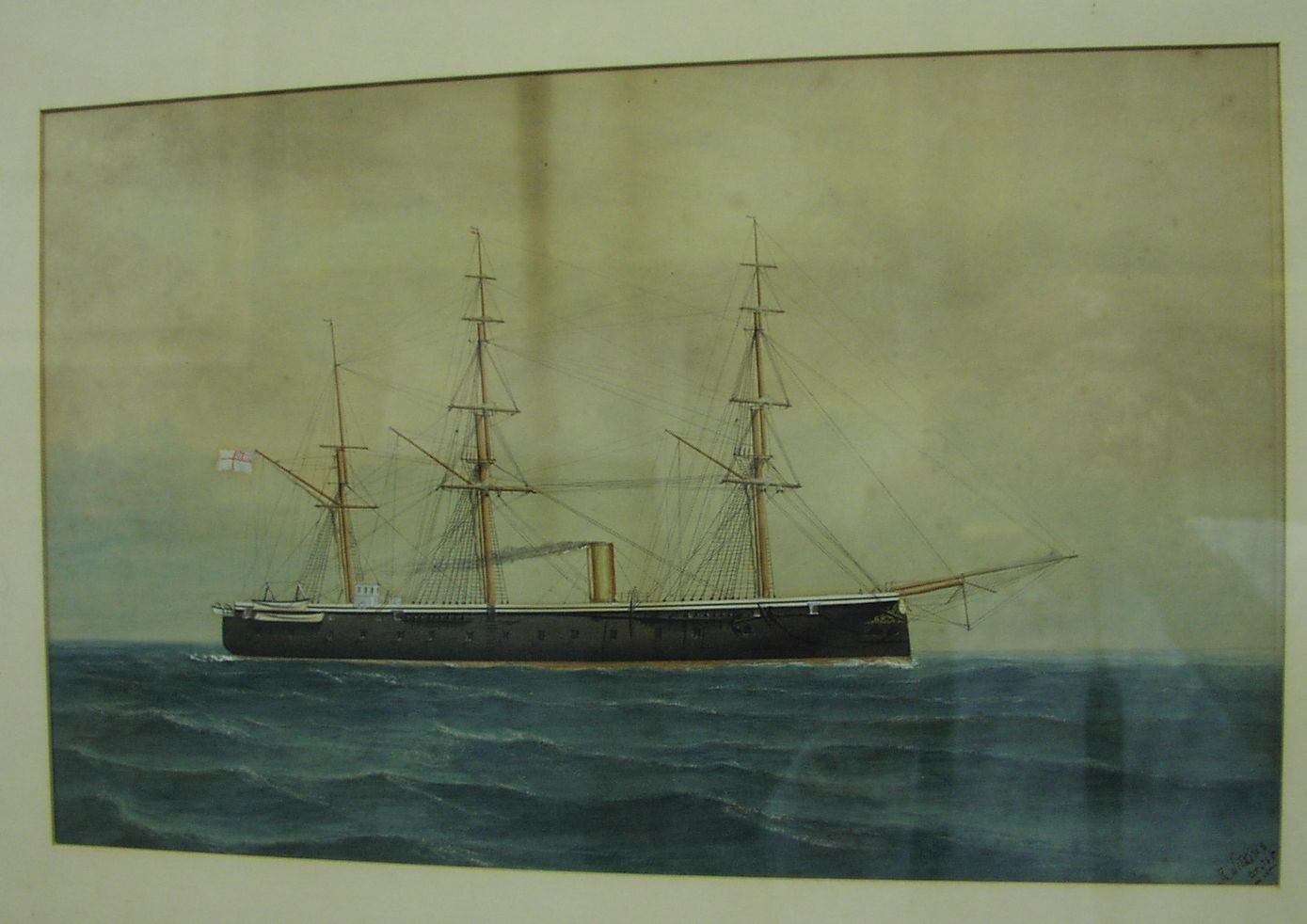 Bonhams : R Wilkins (British, 19th century) A set of gouache Warship ...