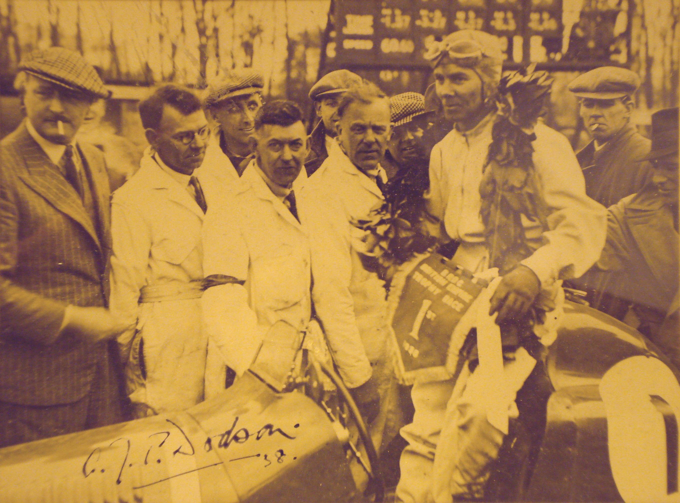 Bonhams Cars : A signed photograph of Charlie Dodson,