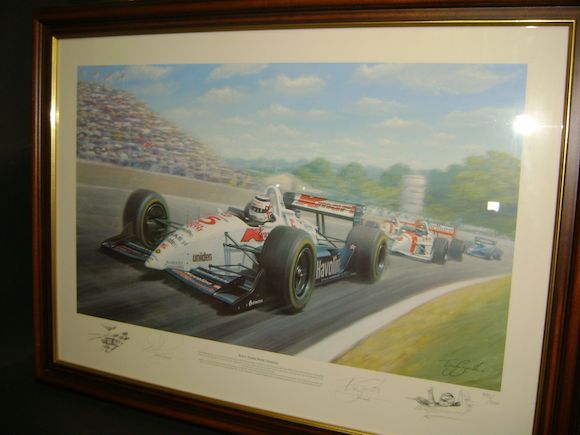 Bonhams : Two Nigel Mansell limited edition hand signed prints
