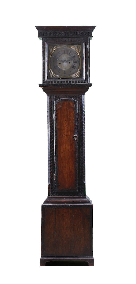 Bonhams An 18th Century Oak Cased 8 Day Brass Dial Longcase Clock