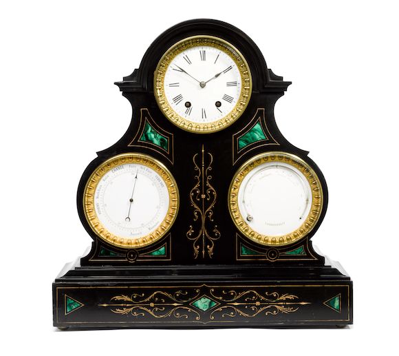 Bonhams : A late 19th century French polished slate compendium Number 12454