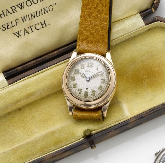 Bonhams : Harwood Self Winding Watch Co. Ltd. An early self winding 9ct ...