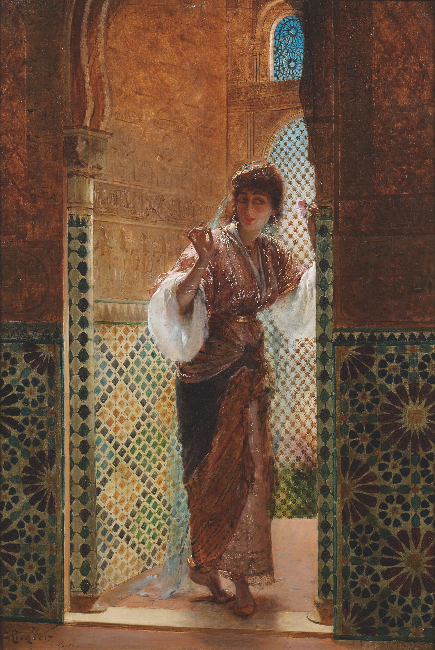 Bonhams : Edouard Frederic Wilhelm Richter (German, 1844-1913) Oriental ...