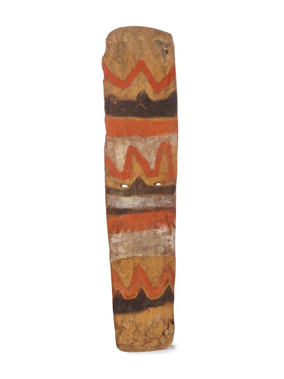 Bonhams : A Highlands polychrome shield Papua New Guinea 138cm high (54 ...