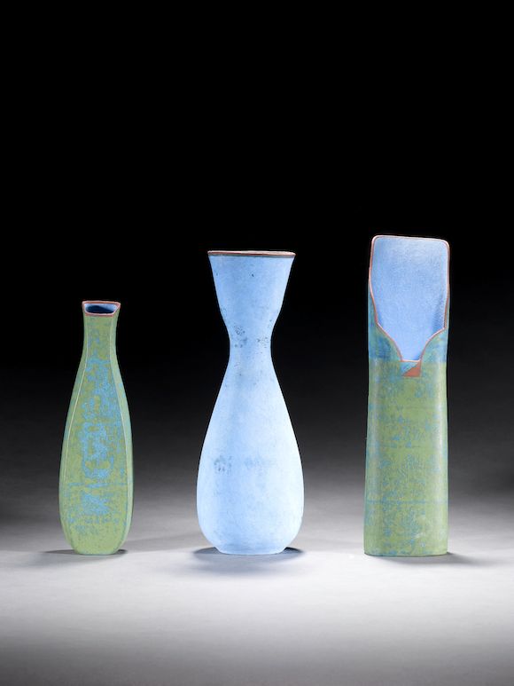 Bonhams : Elizabeth Fritsch (British, born 1940) Three Vases