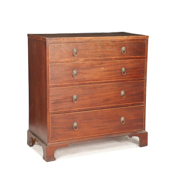 Bonhams : An early 19th century mahogany chest of four long graduated ...