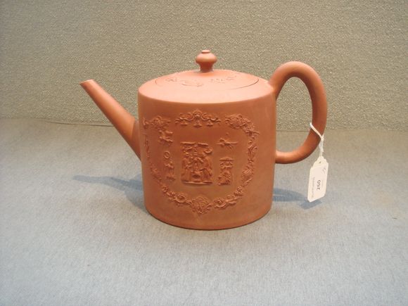 Bonhams : A large Staffordshire redware teapot and cover circa 1770