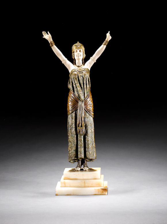 Bonhams : Demetre Chiparus 'Priestess' a Bronze and Ivory study, circa 1925