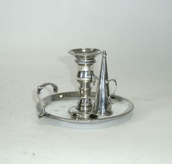 Bonhams : A George III silver chamberstick, by Ebenezer Coker, London 1769,