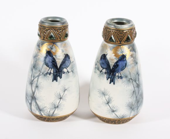 Bonhams : A pair of Austrian porcelain vases from the Alexandra ...