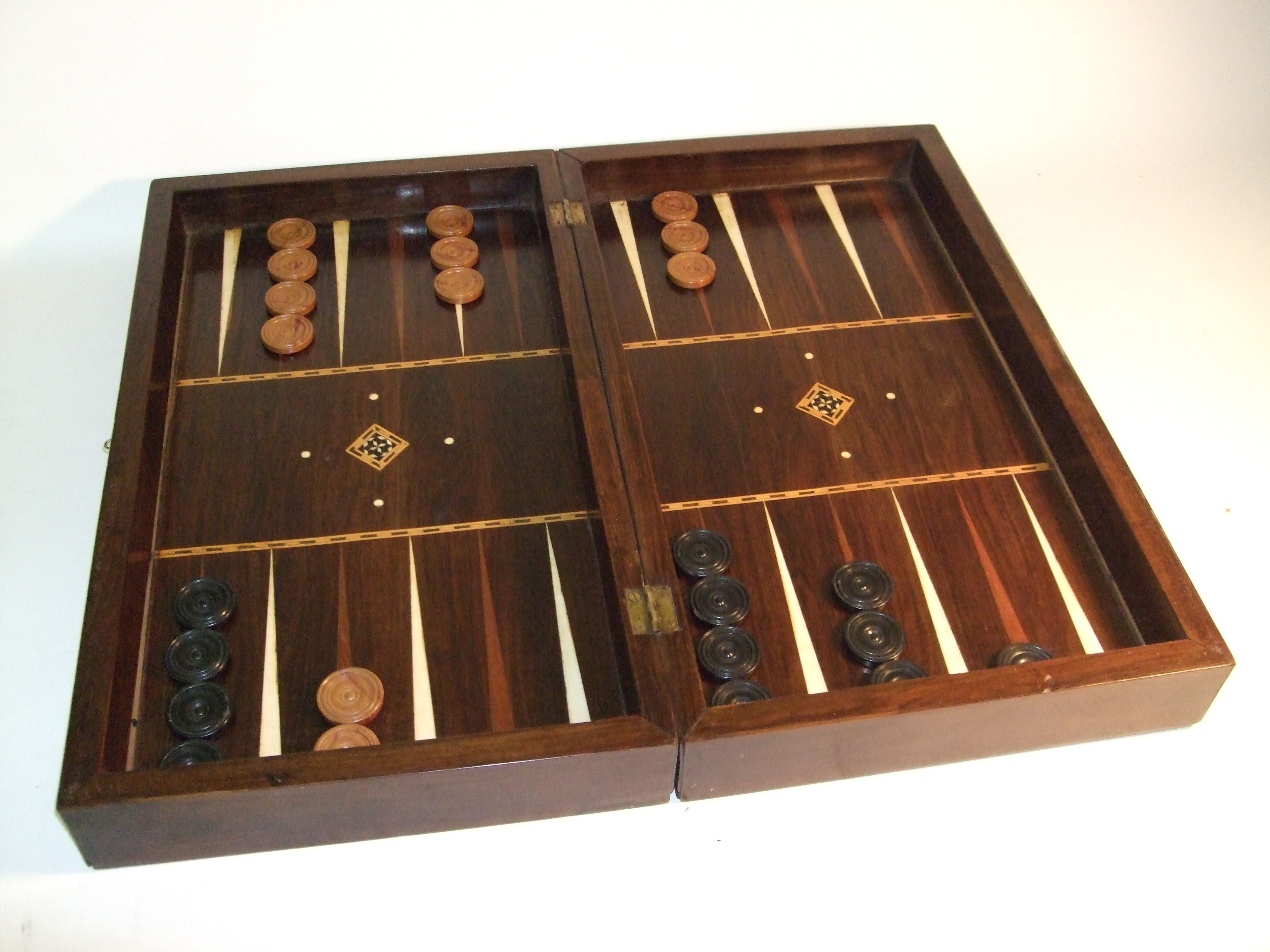 Bonhams : A mahogany, boxwood and ivory inlaid games board/box, England ...