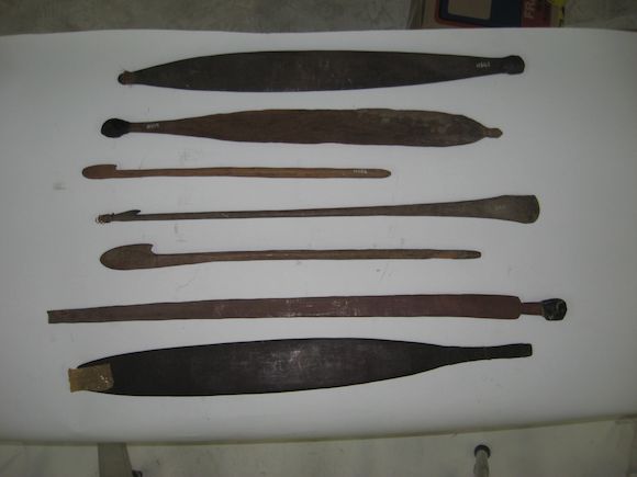 Bonhams : A mixed group of Aboriginal clubs and tools 25