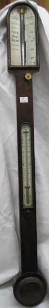 Bonhams : A Victorian rosewood stick barometer/thermometer, signed 'F A ...