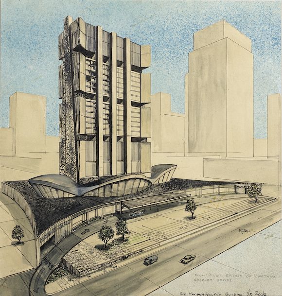 Bonhams : Captain Scarlet: Maximum Security Building from the pilot ...