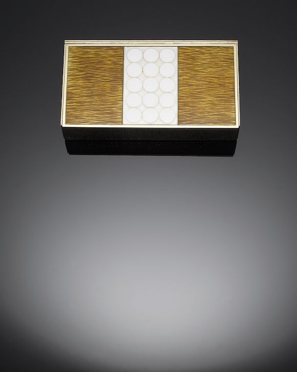 Bonhams : GERALD BENNEY A silver-gilt and enamelled box, London 1970 ...