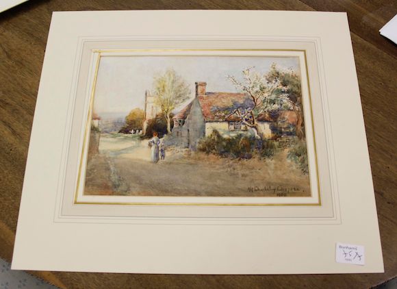 Bonhams : Joseph Dakin (British, ?-1900) Gathering Blackberries