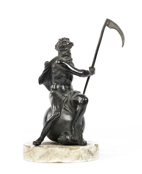 Bonhams : A French late 17th/early 18th century bronze model of Chronos