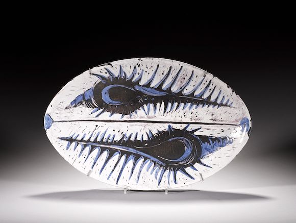 Bonhams : William Newland A pottery Dish, circa 1954