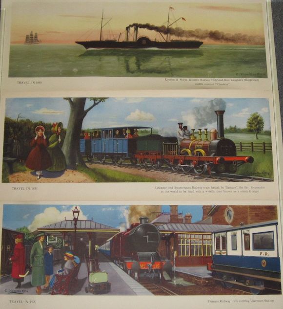 Bonhams : LMR Travel-In series carriage prints C Hamilton-Ellis