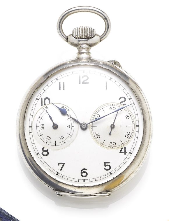 Bonhams : A.Lange & Söhne. A fine silver open face German Military ...