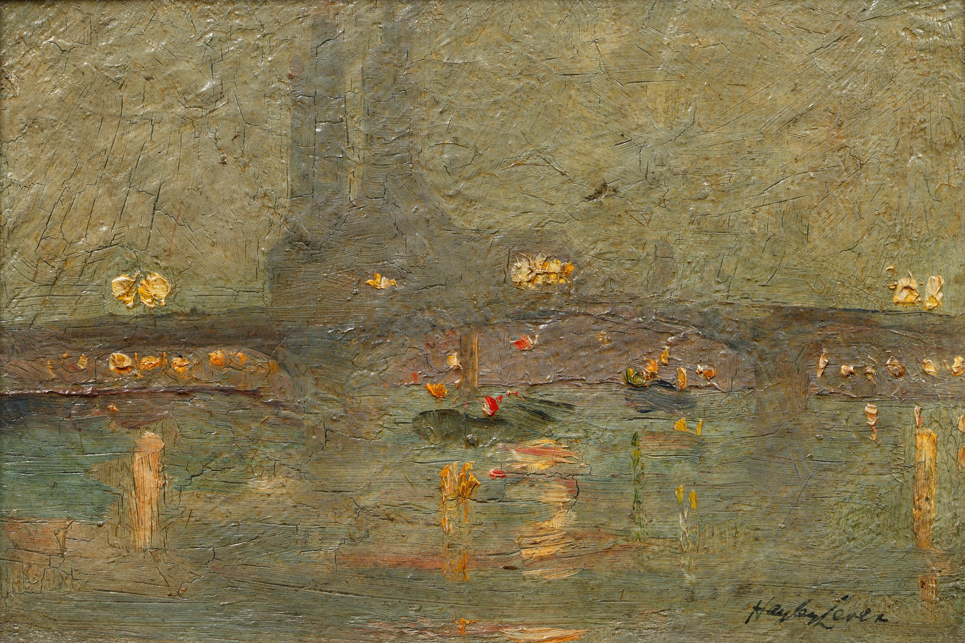 Bonhams : Richard Hayley Lever (American, 1876-1958) 'Battersea Bridge ...