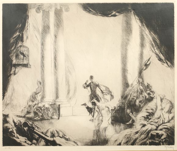 Bonhams : Etienne Drian (French, 1885-1961) 'The Reception' signed in ...