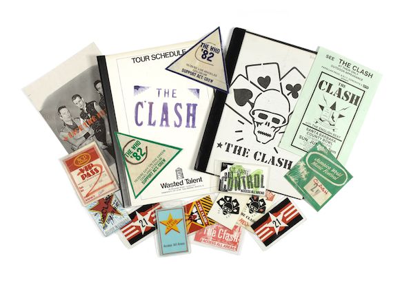 Bonhams : A collection of Clash tour material and other items,