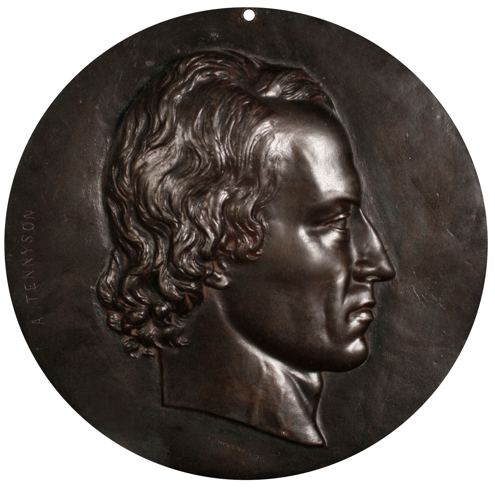 Bonhams : Thomas Woolner (British, 1825-1892) A bronze relief portrait ...